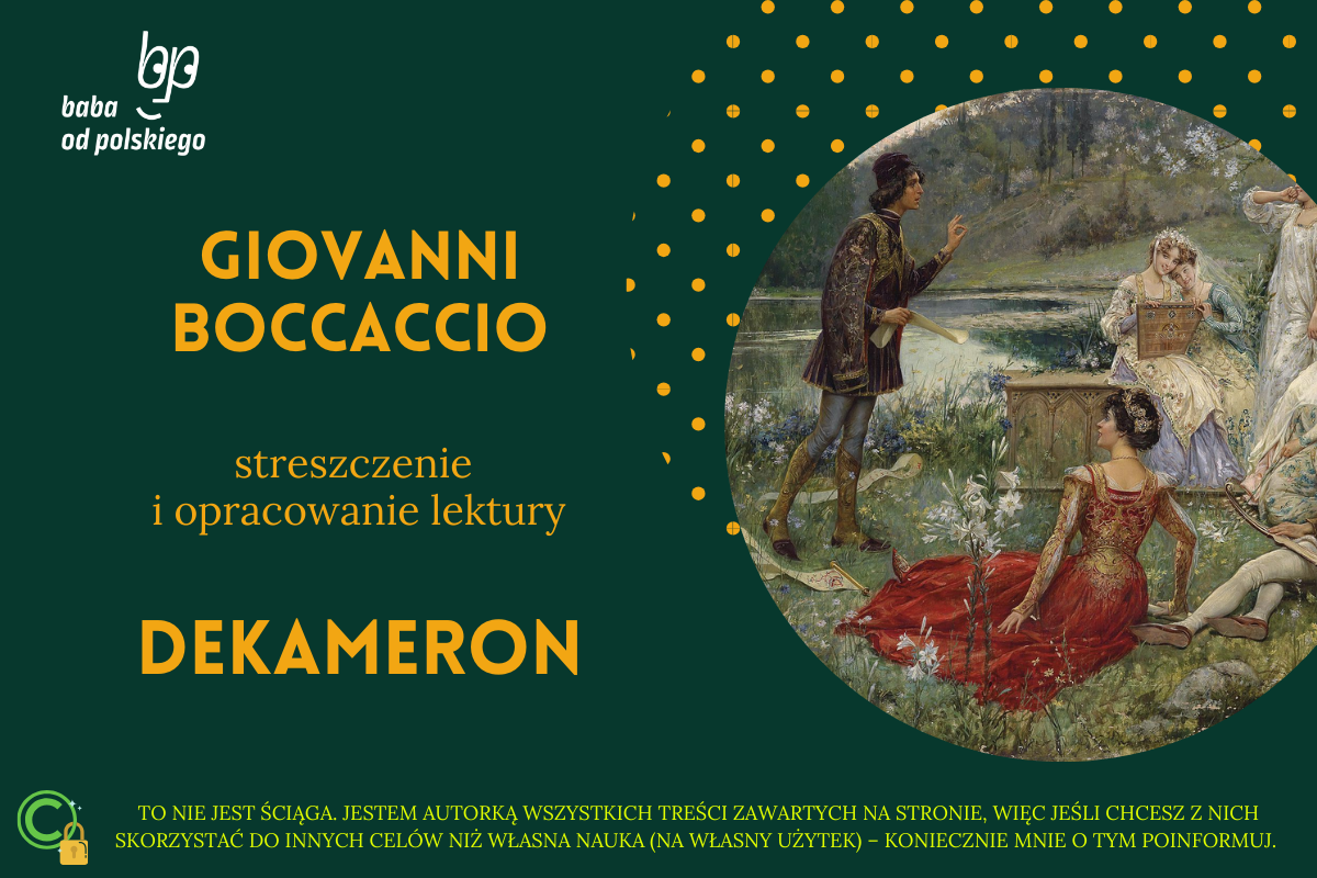 Giovanni Boccaccio — Dekameron — streszczenie i opracowanie - Baba od ...