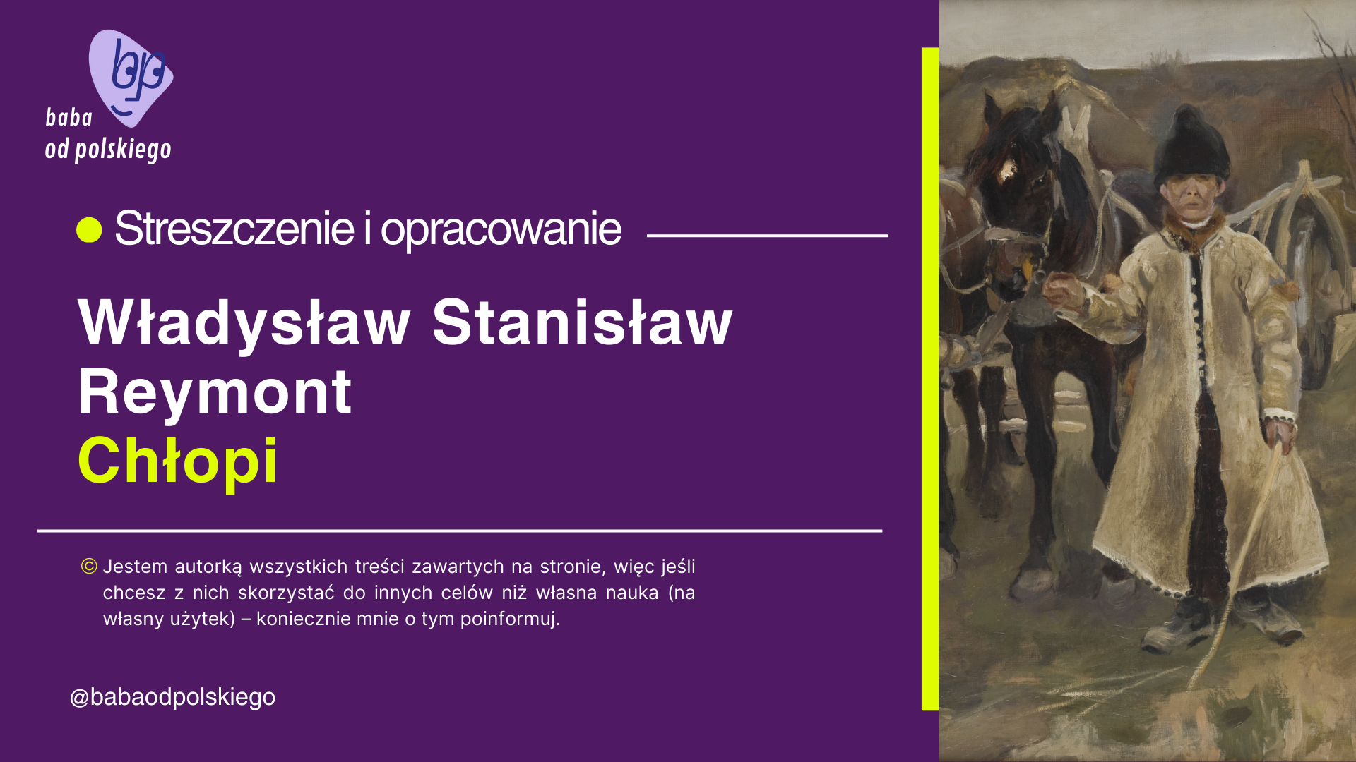 „Chłopi” — opracowanie i streszczenie powieści
