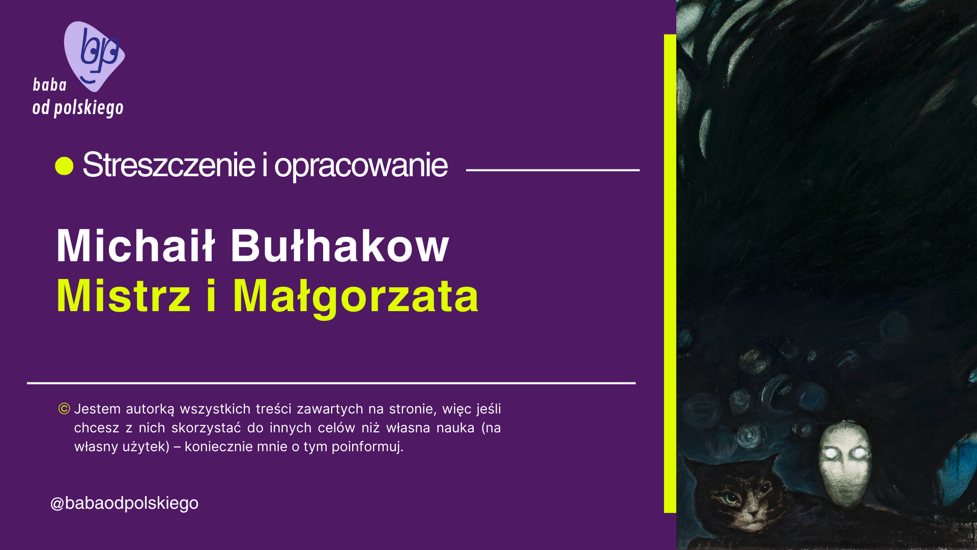 „Mistrz i Małgorzata” — opracowanie i streszczenie